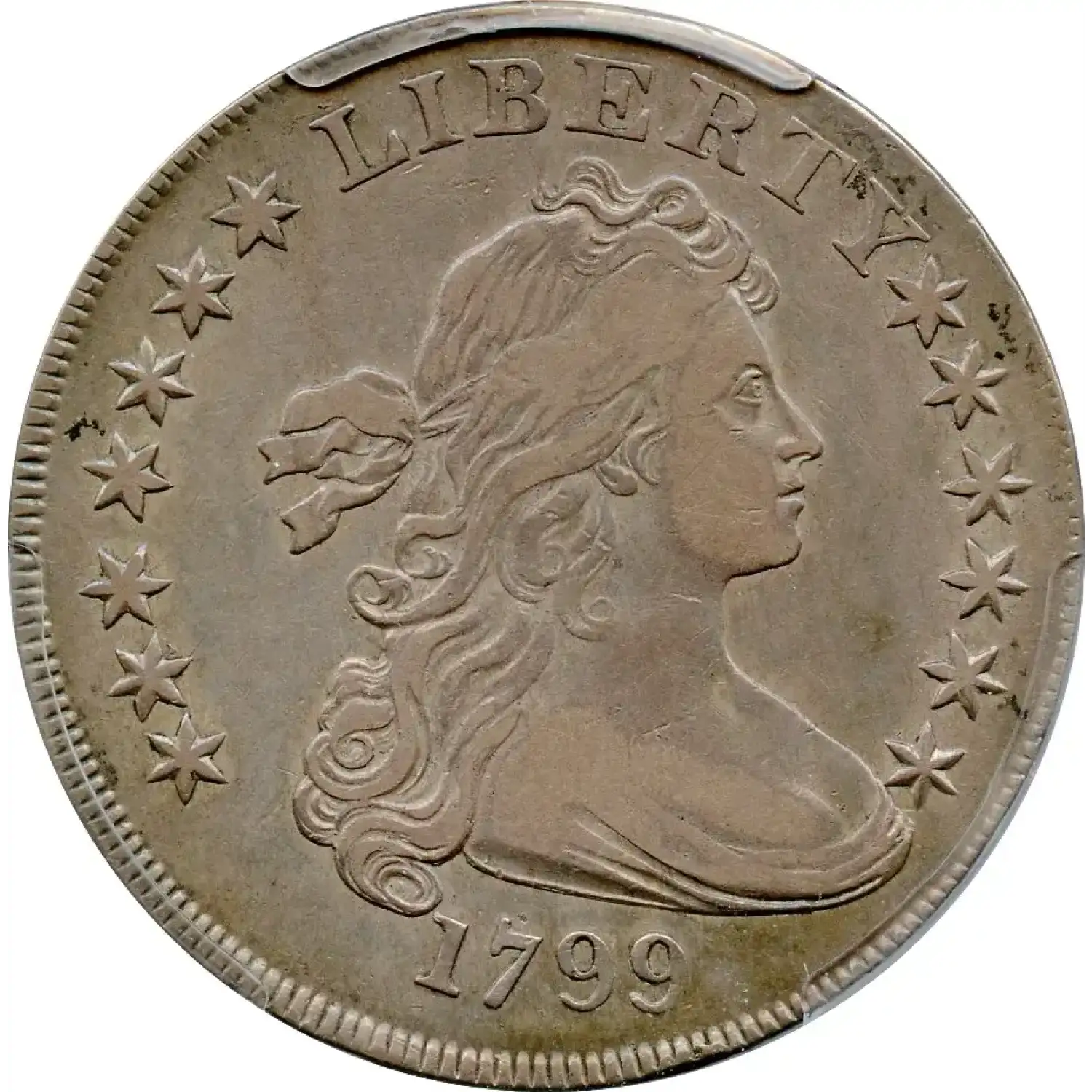 1799 $1 Draped Bust Silver Dollar PCGS VF-30 BB-151, Irregular Date, 13 ...