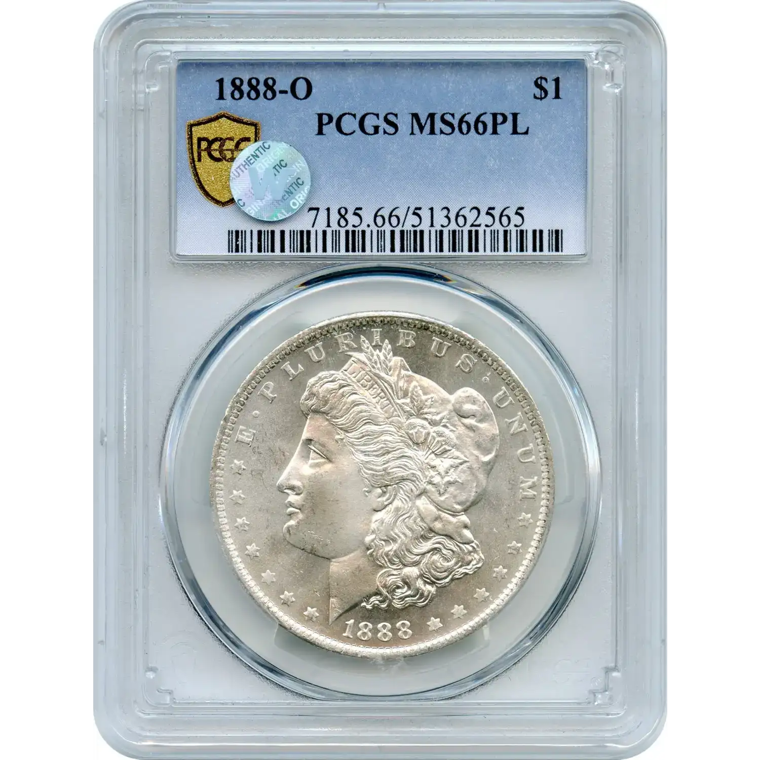 1888-O $1 Morgan Silver Dollar PCGS MS-66 Prooflike Sight White - AU ...