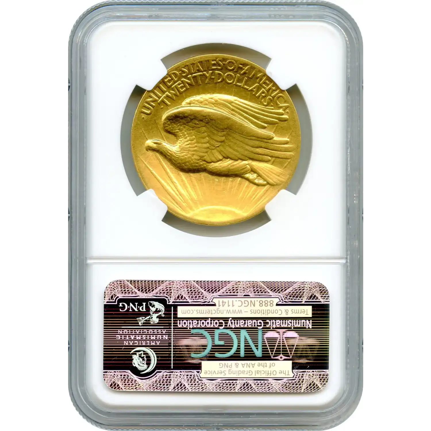 1907 $20 Saint Gaudens Double Eagle NGC AU Details Flat Rim - AU ...