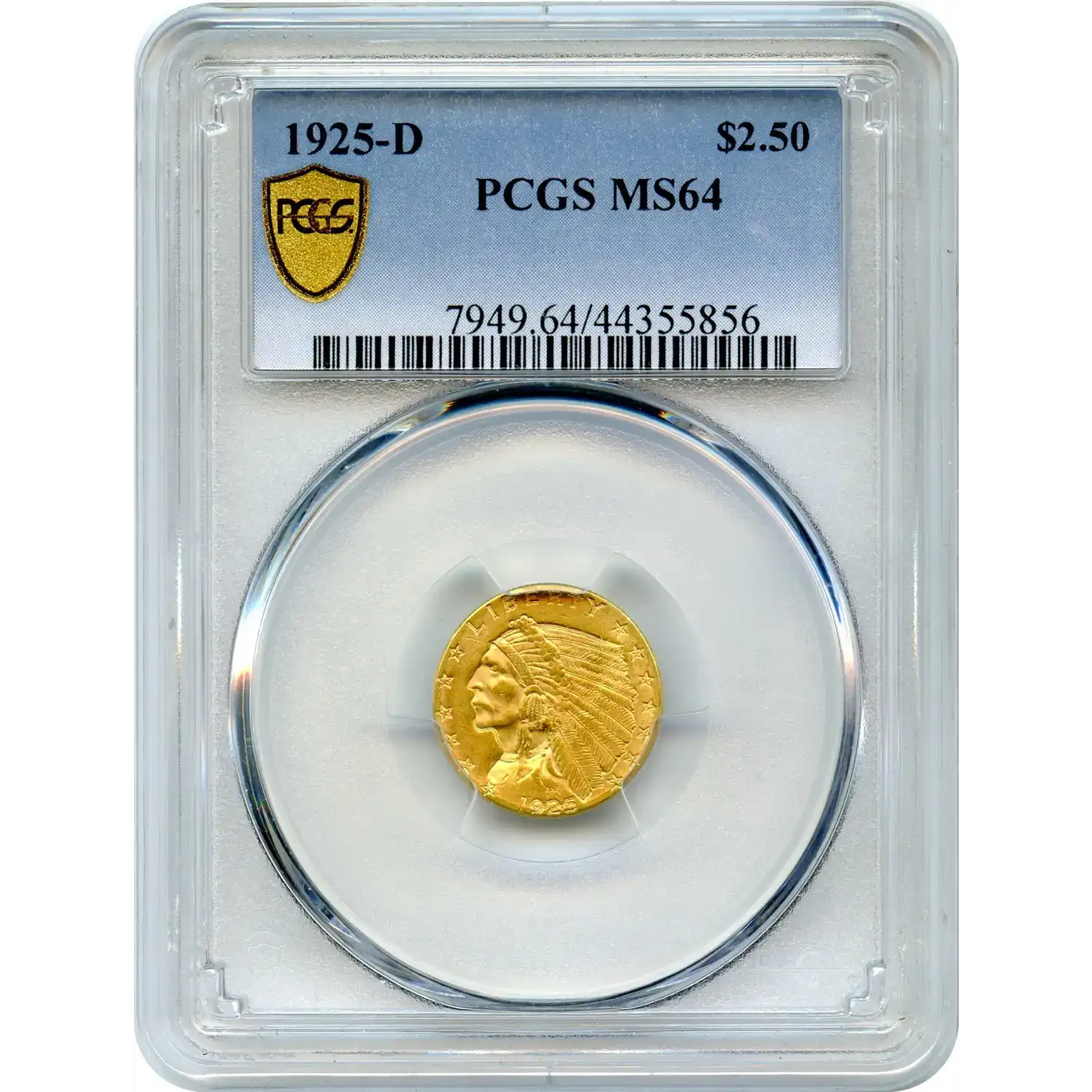 1925-D $2.50 Indian Head Quarter Eagle PCGS MS-64 - AU Capital Management, LLC