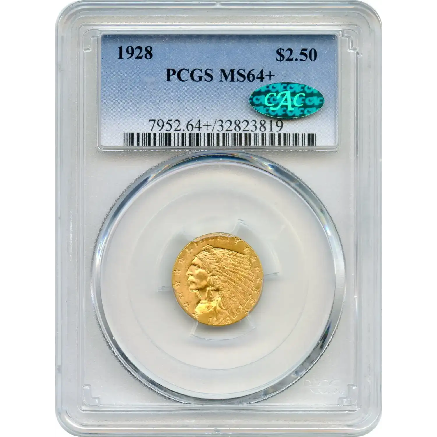 1928 $2.50 Indian Head Quarter Eagle PCGS MS-64+ CAC - AU Capital ...