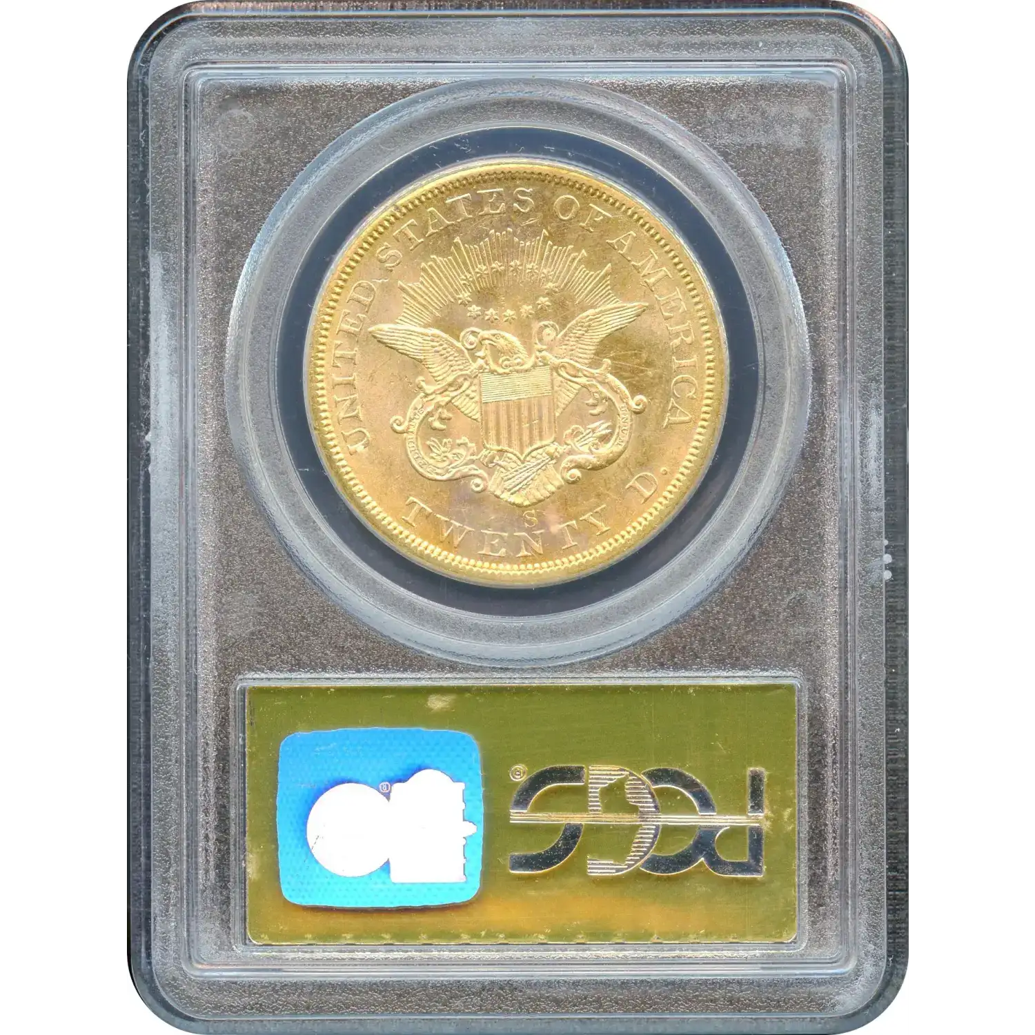 1857-S $20 Liberty Head Double Eagle PCGS MS-63 20F, Ex.SS Central America #0085 - AU Capital ...